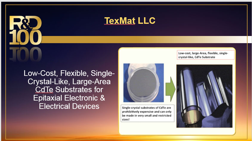 Featured R&D 100 Award Winner: Low-Cost, Flexible, Single-Crystal-Like ...